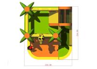 China 840D Oxford Inflatable Jumping Castle with Water Slide - 320x358x248cm Backyard Bouncer with CE Blower for sale