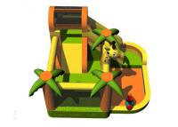 China 840D Oxford Inflatable Jumping Castle with Water Slide - 320x358x248cm Backyard Bouncer with CE Blower for sale