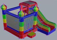 China ASTM 4×4.5×3.7M Inflatable Combo Bounce House with Slide for Kids Over 3 Years Old for sale