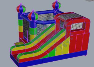 China EN14960 Certified 410D Inflatable Bounce House for Kids with Slide Custom Size for sale