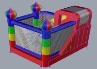 China EN14960 Certified 410D Inflatable Bounce House for Kids with Slide Custom Size for sale
