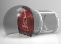 China Custom Inflatable Christmas Photo Snow Globe with Tunnel 3m PVC Backdrop for sale
