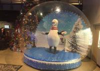 China Custom LED 0.65mm PVC Inflatable Christmas Snow Globe for sale