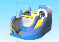 China Children Inflatable Bounce House with Dolphin Slide Jumping Castle 2.5m PVC for sale