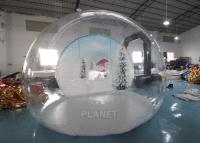 China Christmas Decor Clear Inflatable Bubble Tent With Blowing Snow for sale