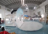China Christmas Decor Clear Inflatable Bubble Tent With Blowing Snow for sale