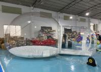 China 0.8mm Clear PVC Inflatable Bubble Tent 4m Diameter with 2m Tunnel for Outdoor Camping for sale