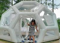 China Inflatable Bubble Tent 0.8mm PVC Camping Hotel Transparent Soccer Shape for sale