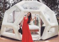 China Transparent Soccer Shape 4m Inflatable Jungle Bubble Tent for sale