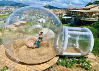 China 4m Transparent Inflatable Bubble Camping Tent with 2m Tunnel - 0.8mm PVC Outdoor Stargazing Dome for sale