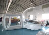 China Clear PVC 4m Diameter Inflatable Bubble Tent with 2m Tunnel and Blower System - Temperature Range -50℃ to 100℃ for sale