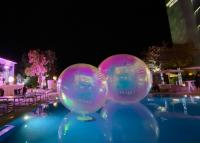 China Custom Size 1m Double Layer PVC Inflatable Mirror Ball - Silver Reflective Event Decoration with 3-Year Warranty for sale