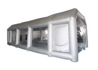 China 6x4x3m UV Resistant Silver Inflatable Car Spray Booth Painting Station for Auto Painting for sale