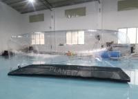 China Fireproof Double Stitching Inflatable Car Cover Capsule 5x2x1.8m Transparent PVC for sale