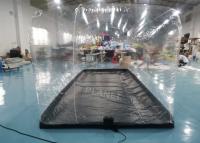 China Fireproof Double Stitching Inflatable Car Cover Capsule 5x2x1.8m Transparent PVC for sale