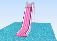 China ISO9001 Certified Pink Inflatable Yacht Water Slide with 0.9mm PVC Material and 45-Degree Descent Angle for sale