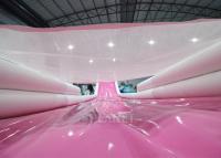 China ISO9001 Certified Pink Inflatable Yacht Water Slide with 0.9mm PVC Material and 45-Degree Descent Angle for sale