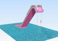 China 12M Floating PVC Tarpaulin 1000D Inflatable Yacht Slide Custom Size for sale