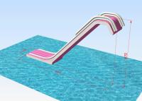 China 12M Floating PVC Tarpaulin 1000D Inflatable Yacht Slide Custom Size for sale