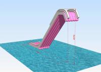 China 0.9mm PVC Tarpaulin Inflatable Boat Slide Custom Size for Yacht Water Floating Slide for sale