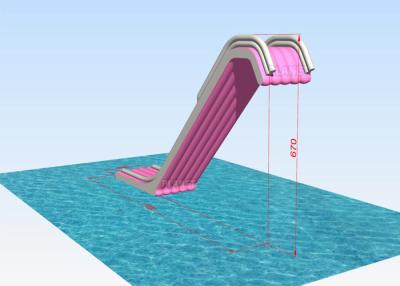 China 0.9mm PVC Tarpaulin Inflatable Boat Slide Custom Size for Yacht Water Floating Slide for sale