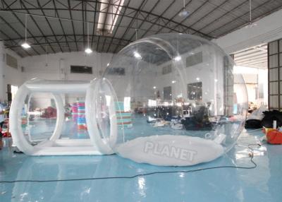 China 4m Diameter Transparent Inflatable Dome Bubble Camping Tent with 2m Airtight Tunnel for sale