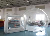 China 4m Diameter Transparent Inflatable Dome Bubble Camping Tent with 2m Airtight Tunnel for sale