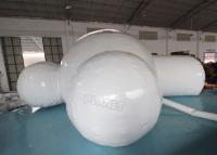 China Half Clear 4m Dome Inflatable Bubble Lodge With Silent Blower for sale