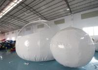 China Half Clear 4m Dome Inflatable Bubble Lodge With Silent Blower for sale