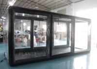 China Black Frame PVC Tarpaulin Airtight Inflatable Car Capsule Showcase Tent Custom Size for sale