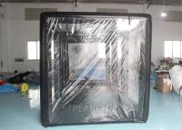 China Black Frame PVC Tarpaulin Airtight Inflatable Car Capsule Showcase Tent Custom Size for sale