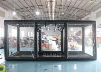 China Black Frame PVC Tarpaulin Airtight Inflatable Car Capsule Showcase Tent Custom Size for sale