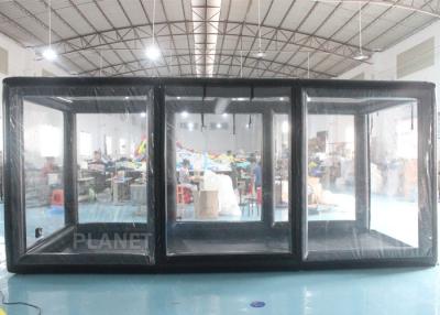 China Airtight Welding Black Inflatable Garage Tent for Car Storage 0.4mm PVC for sale