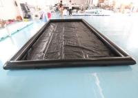 China Air Sealed Portable 6x3m Inflatable Car Wash Mat 0.6mm PVC Tarpaulin Black for sale