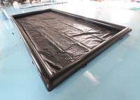 China Air Sealed Portable 6x3m Inflatable Car Wash Mat 0.6mm PVC Tarpaulin Black for sale