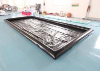 China Black Portable Inflatable Car Wash Mat 10'x20' with 0.6mm PVC Material and 4-inch Water Containment Bumpers for sale