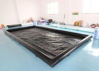China Black Portable Inflatable Car Wash Mat 10'x20' with 0.6mm PVC Material and 4-inch Water Containment Bumpers for sale