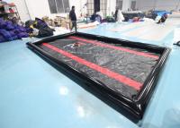China Custom Logo 5x3m PVC Water Containment Mat for Car Wash 220V Blower for sale
