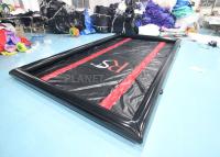 China Custom Logo 5x3m PVC Water Containment Mat for Car Wash 220V Blower for sale