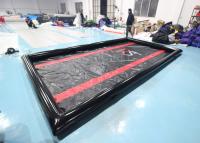 China Black PVC Inflatable Car Wash Mat 5x3m with 220V/110V Blower - Water Collection Container for Vehicle Cleaning for sale