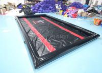 China Portable Inflatable Car Wash Mat 5x3m PVC Water Containment Mat with Air Blower 220V for sale