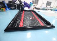 China Portable Inflatable Car Wash Mat 5x3m PVC Water Containment Mat with Air Blower 220V for sale