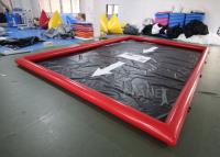 China Red 0.9mm PVC Tarpaulin Inflatable Car Wash Mat 5x3m Water Containment for sale