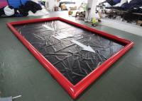 China Red 0.9mm PVC Tarpaulin Inflatable Car Wash Mat 5x3m Water Containment for sale