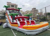 China Commercial PVC Tarpaulin Inflatable Water Slide with Pool 9.15m x 5.79m for sale