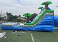 China 0.55mm PVC Tarpaulin Inflatable Water Slide 8.2m with Pool for Kids for sale
