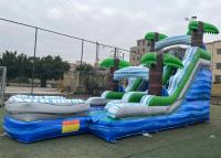 China 0.55mm PVC Tarpaulin Inflatable Water Slide 8.2m with Pool for Kids for sale