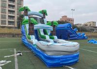 China 0.55mm PVC Tarpaulin Inflatable Water Slide 8.2m with Pool for Kids for sale