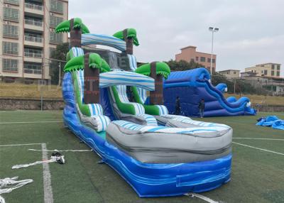 China 0.55mm PVC Tarpaulin Inflatable Water Slide 8.2m with Pool for Kids for sale