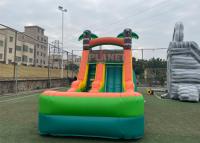 China PVC Jungle Party 1000D Durable Inflatable Pool Slide 6.4m x 2.7m x 4.1m for sale